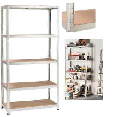 Scaffale 5 Ripiani in MDF spessore 5 mm - cm 100x40 h.180 Zincato