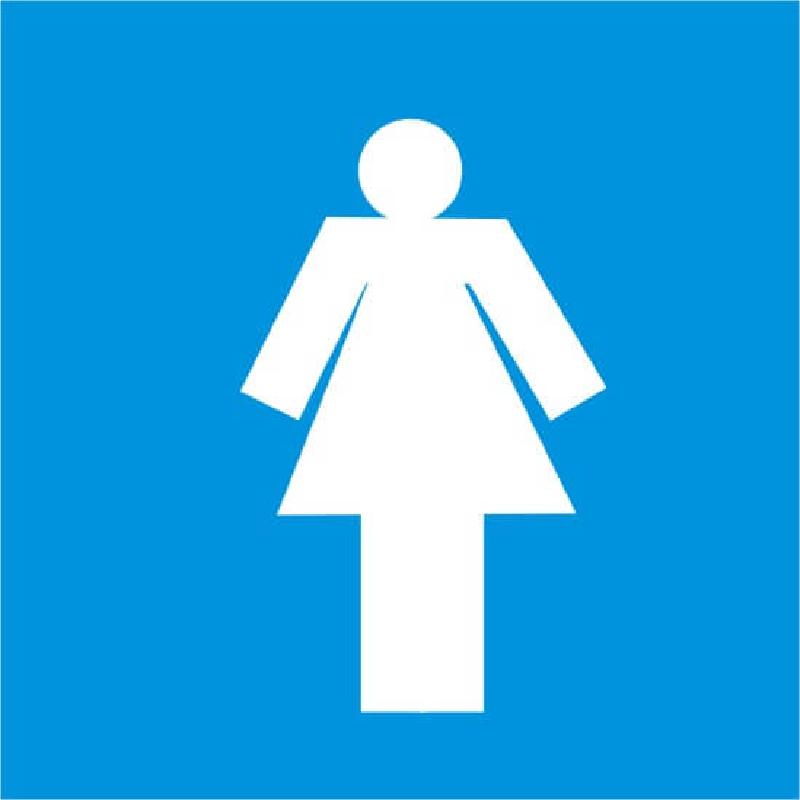 CARTELLO ADESIVO CM.17X17 WC DONNE